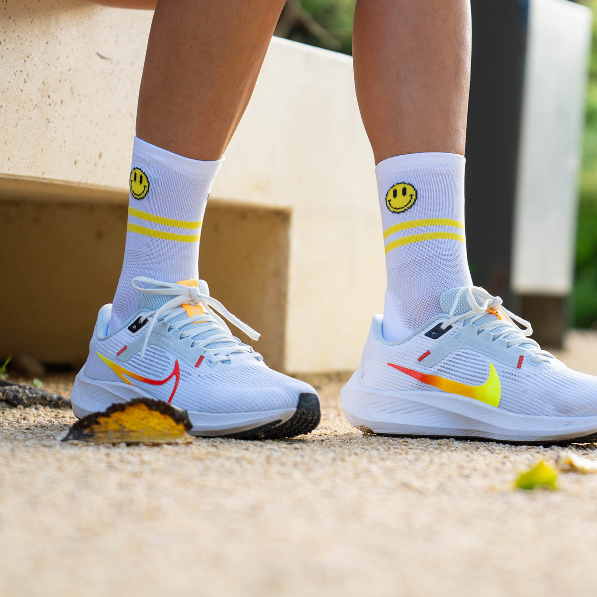 HAPPY RUN WHITE - RUN ULTRALIGHT SOCKS