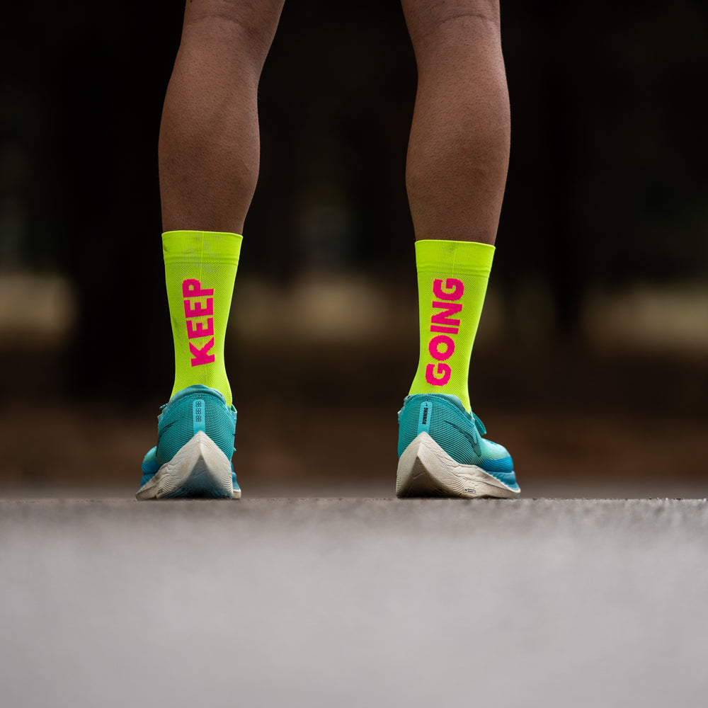 KEEP GOING YELLOW - RUNNING SOCKS